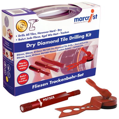 Marcrist PG750X Dry Diamond Tile Drill Kit with Drill Guide • Discount ...