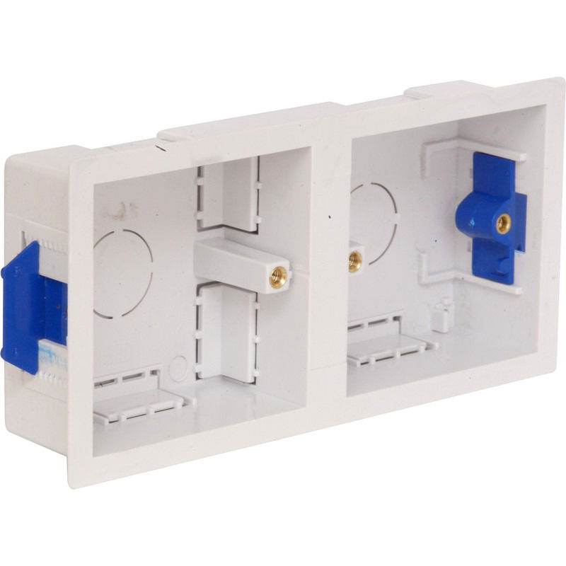 Dual (1G+1G) Dry Lining Box (White) • Discount Trade Supplies - DTS