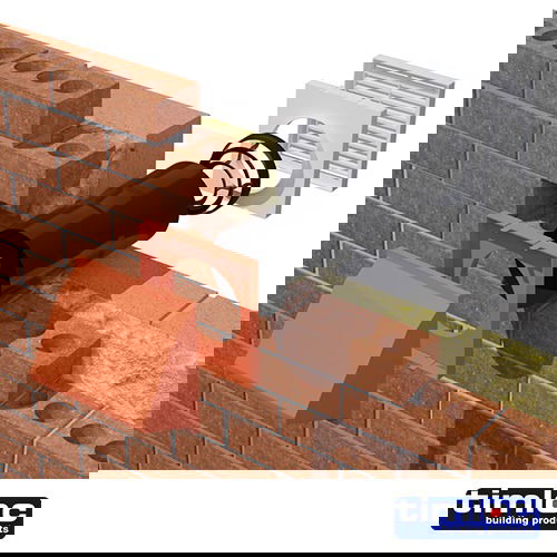 Timloc Aero Core Through-Wall Vent Set with Baffle - Terracotta - 127 x ...