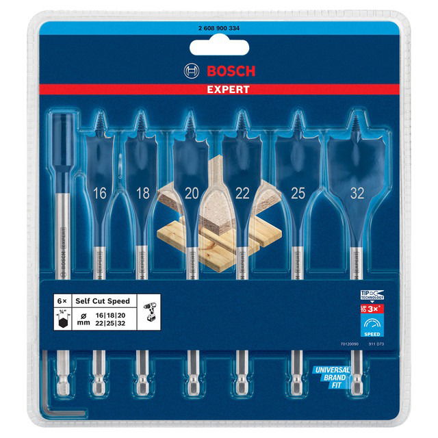 Bosch Expert SelfCut Speed Spade Bits 16-32mm (7 pcs) • Discount Trade ...
